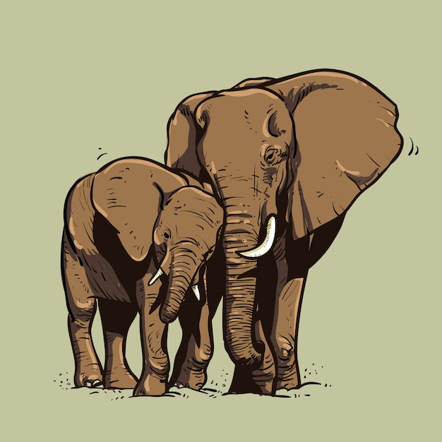 Majestic Pachyderms: A Family of Elephants in the Wild | Jiffy Designs