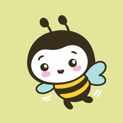 Cute Bee Illustration Bee Kawaii Chibi Vector Drawing Style Bee Cartoon ...