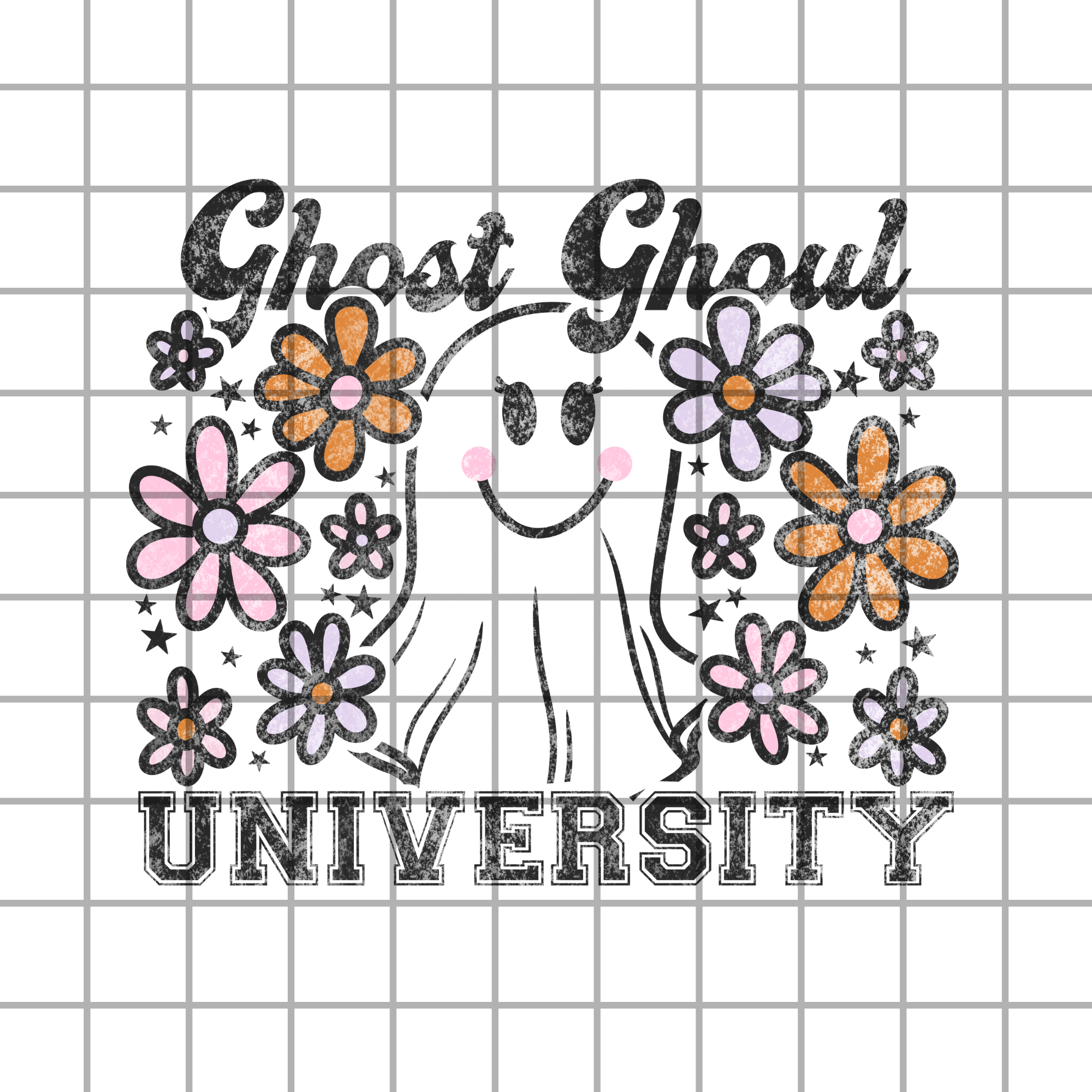 Ghost Ghoul PNG design for Halloween, Halloween ghost floral PNG, Ghost ...