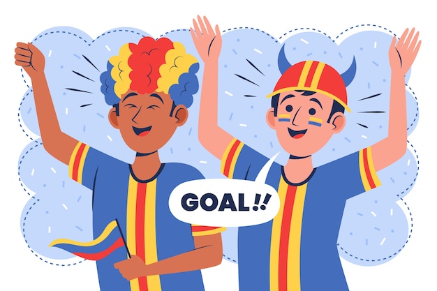 Exuberant Soccer Fans Celebrate with Colorful Flair | Jiffy Designs