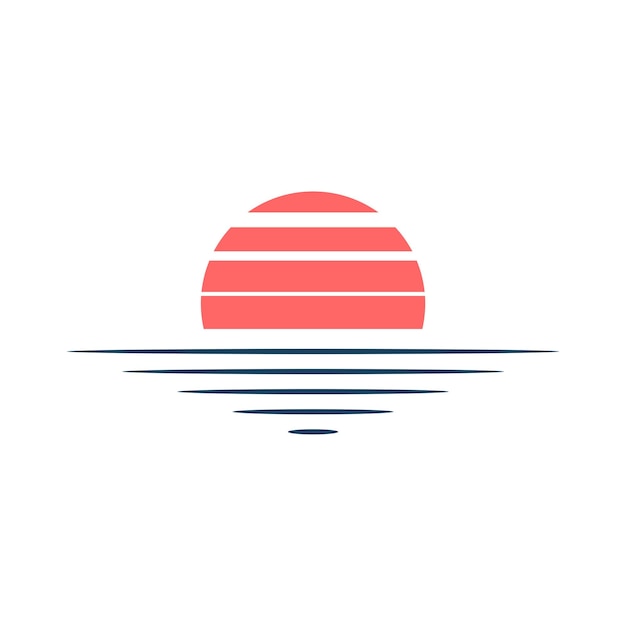 Vibrant Sunset Horizon with Minimalist Stripes | Jiffy Designs