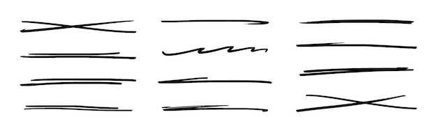 Swift crossed and wavy underlines Underline markers collection Vector ...