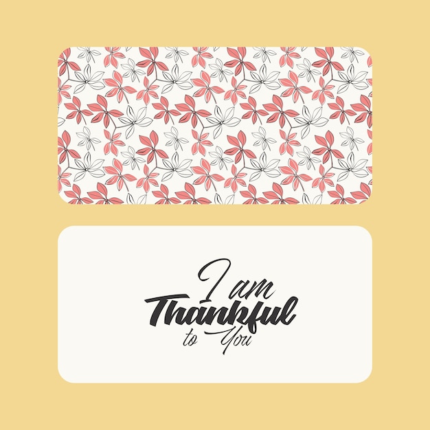 Elegant Floral Pattern with Handwritten 'I am Thankful' Text | Jiffy ...