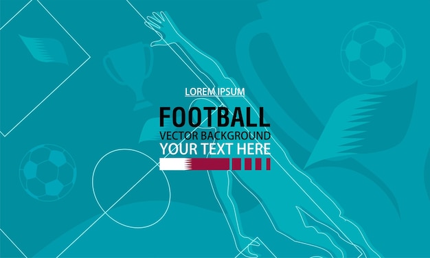 Energetic Soccer Player Silhouette on Vibrant Teal Background | Jiffy ...