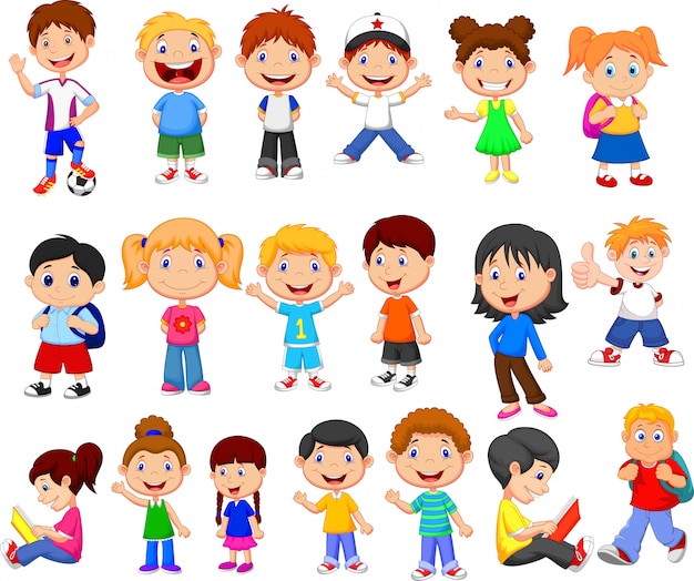 Vibrant and Diverse Cartoon Kids Characters Collection | Jiffy Designs