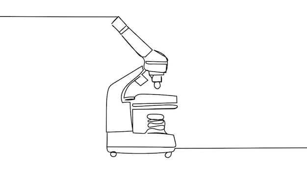 Minimalist Illustration of a Microscope | Jiffy Designs