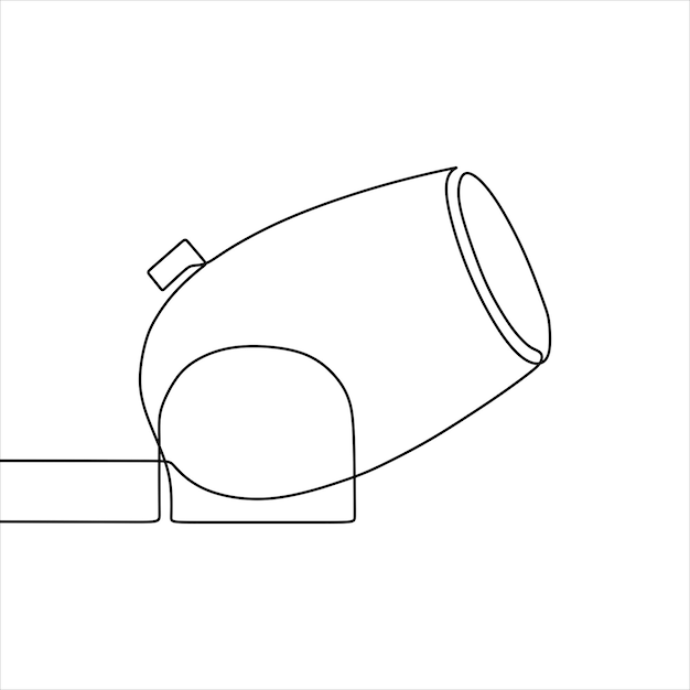 Minimalist Cannon Illustration with Simple Geometric Shapes | Jiffy Designs