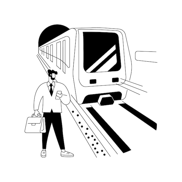 Commuter Waits for the Modern Metro Train | Jiffy Designs