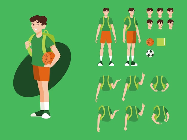 Vibrant Soccer Player Character with Customizable Elements | Jiffy Designs