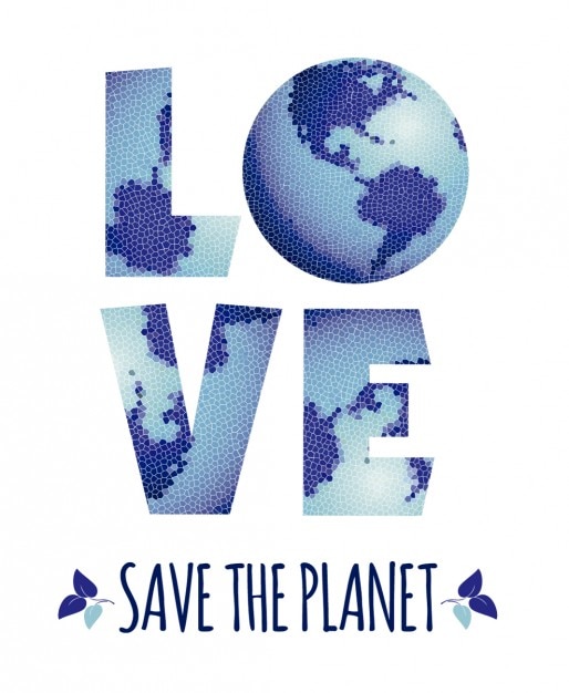 Love Earth, Save the Planet Graphic Design Illustration | Jiffy Designs