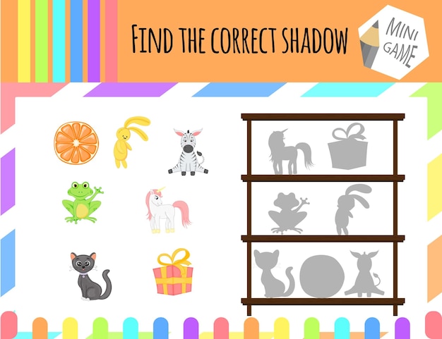 Discover the Matching Shadows in this Vibrant Find the Correct Shadow ...