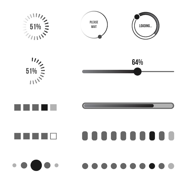Versatile Collection of Minimalist Progress Indicators and Loading ...