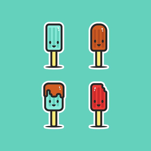 Colorful and Playful Popsicle Sticker Collection | Jiffy Designs