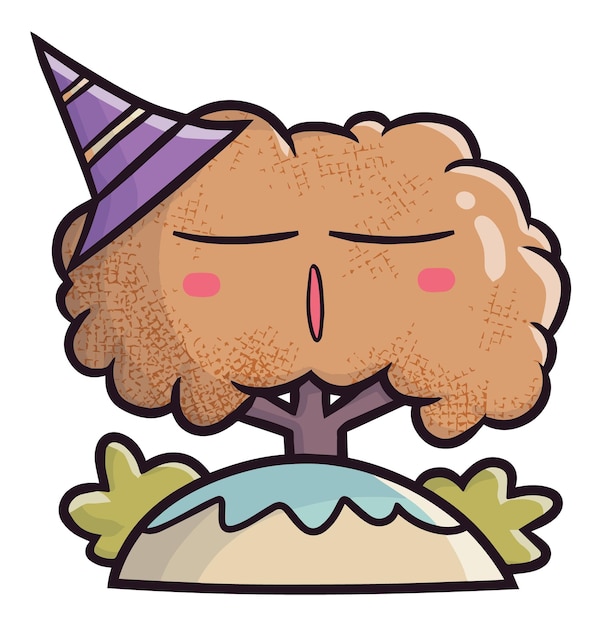 Adorable Cartoon Brain with Party Hat | Jiffy Designs