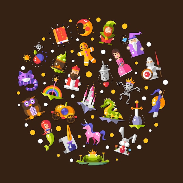 Vibrant Collection of Whimsical Cartoon Icons and Illustrations | Jiffy ...