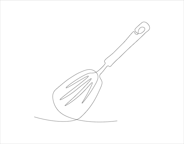 Minimalist Outline of a Whisk - Elegant Kitchen Utensil | Jiffy Designs