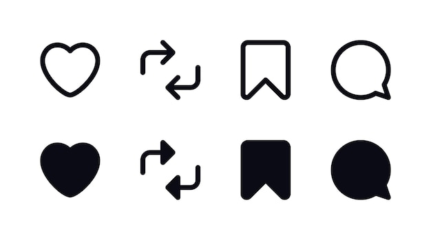 Simple Black and White Minimalist Icon Set | Jiffy Designs