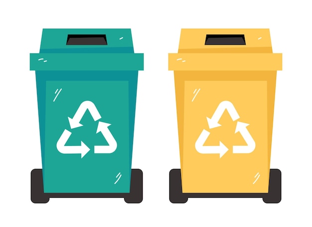 Vibrant Recycling Bins with Iconic Symbols | Jiffy Designs