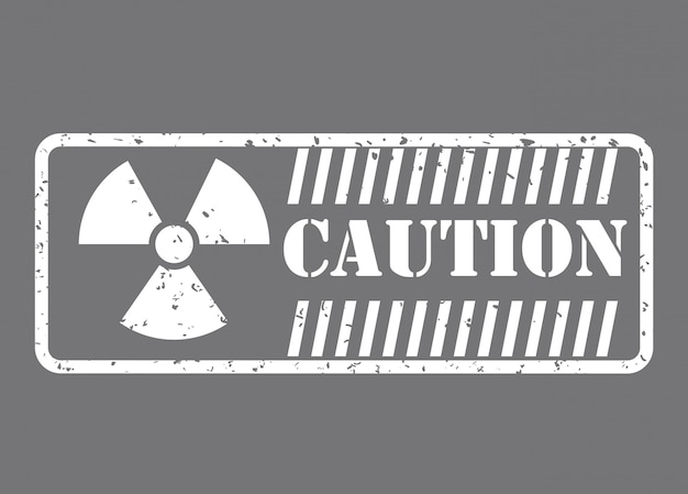 Vintage Radioactive Warning Sign with Distressed Caution Text | Jiffy ...