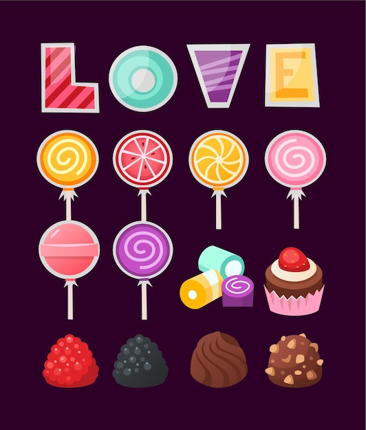 Vibrant Candy Collage: Sweets, Lollipops, and Cupcake Delights | Jiffy ...