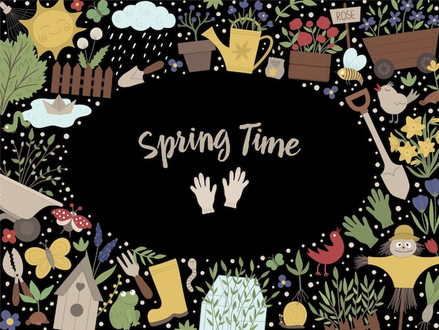 Vibrant Spring Season Illustration with Handwritten Text | Jiffy Designs