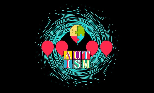 Vibrant Autism Awareness Symbol with Spiraling Motif | Jiffy Designs