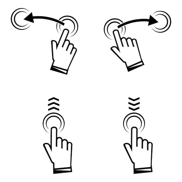 Minimalist Cursor Icons Set with Simplified Hand Gestures | Jiffy Designs