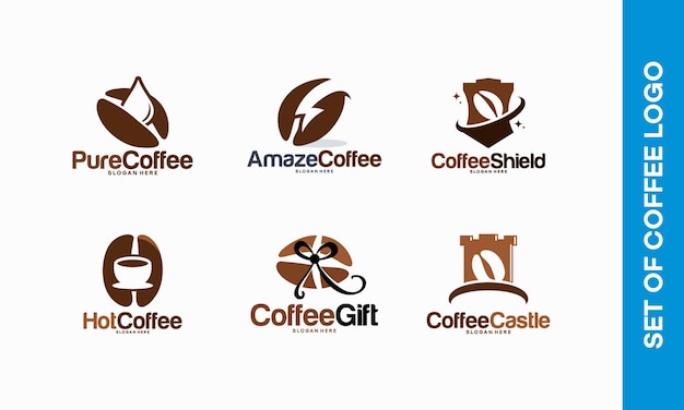 Diverse Coffee-Themed Logo Collection Showcasing Visual Creativity ...