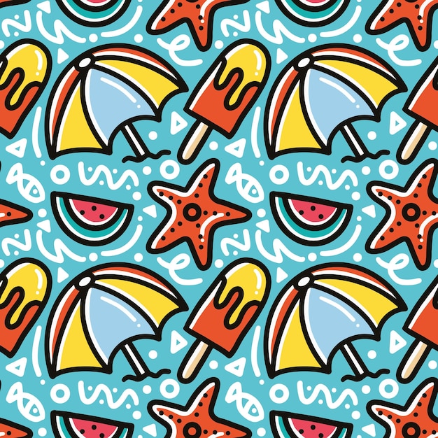 Vibrant Summer Beach Icons and Symbols Collection | Jiffy Designs