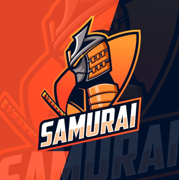 Powerful Samurai Emblem with Striking Sword and Armor | Jiffy Designs