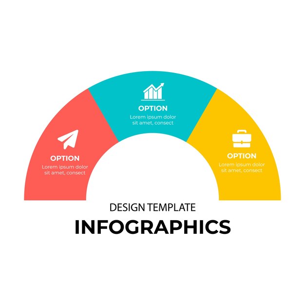 Vibrant Semicircle Infographic: Visualizing Options and Opportunities ...