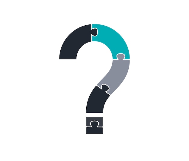 Colorful Puzzle Piece Question Mark Symbol | Jiffy Designs