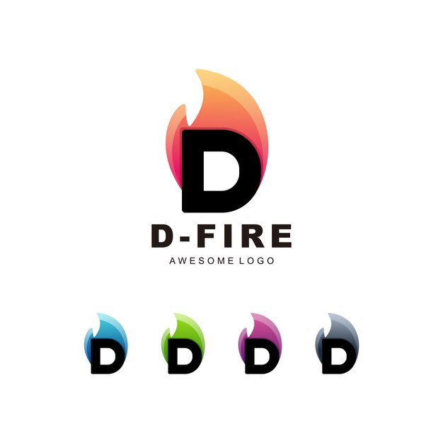 Vibrant Flame-Inspired 'D-Fire' Logo Design | Jiffy Designs