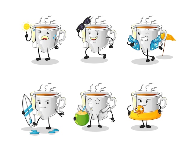 Playful Collection of Whimsical Coffee Cup Characters | Jiffy Designs