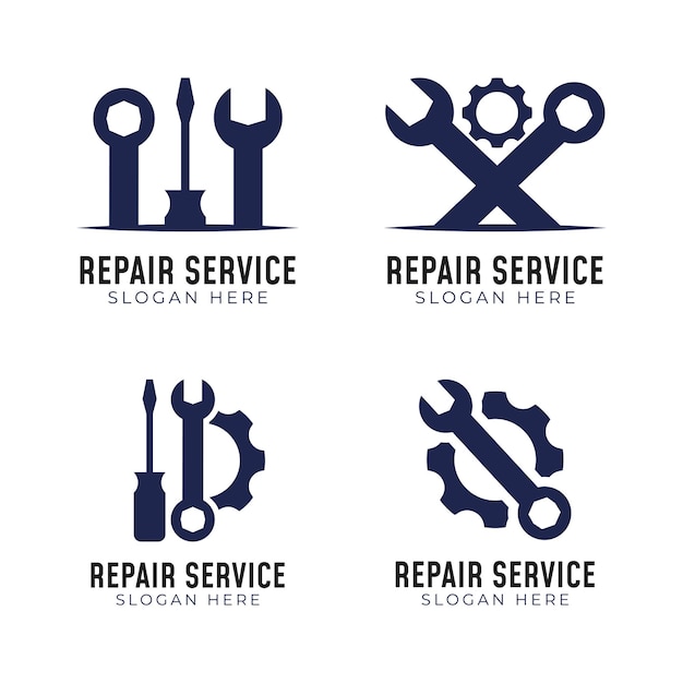 Sleek Repair Service Icons with Minimalist Wrench Designs | Jiffy Designs