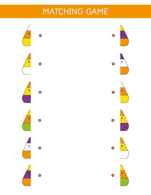Vibrant Candy Corn Matching Game for Kids | Jiffy Designs