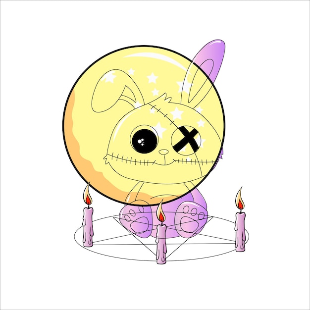 Whimsical Rabbit-Inspired Smiley Face with Candles | Jiffy Designs