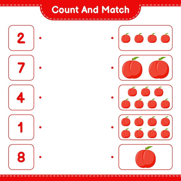 Vibrant Red Apples Counting and Matching Game | Jiffy Designs