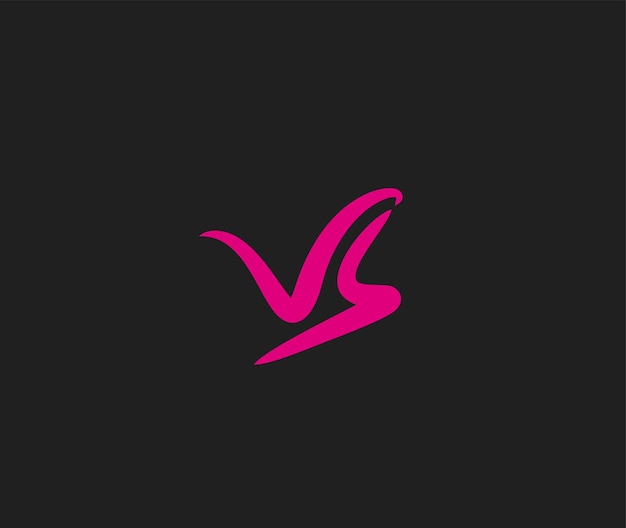Dynamic Fuchsia Bird Symbol on Sleek Black Background | Jiffy Designs