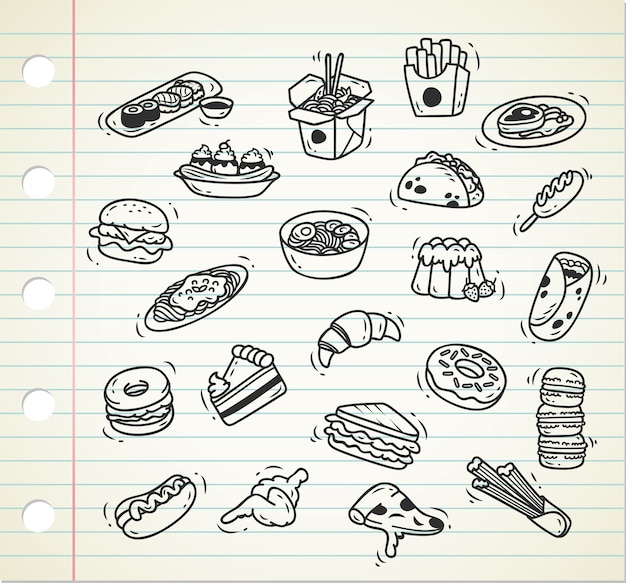 Diverse Collection of Delectable Doodle Dishes and Delights | Jiffy Designs