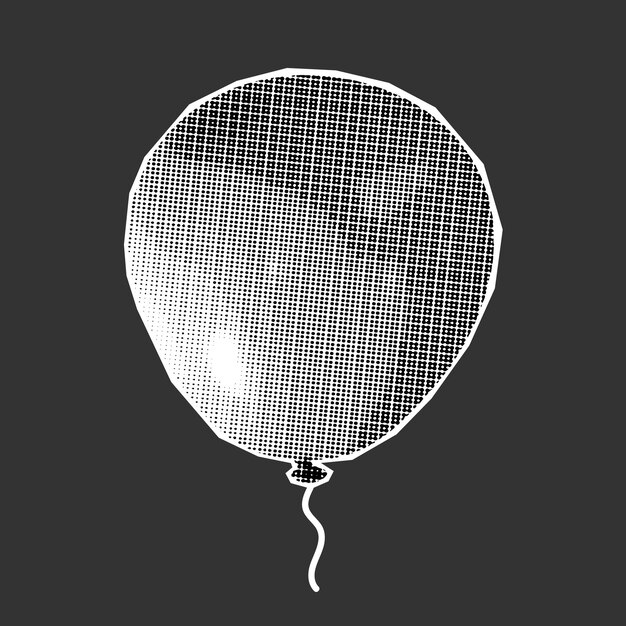 Delicate Wireframe Balloon Floating in Ethereal Darkness | Jiffy Designs