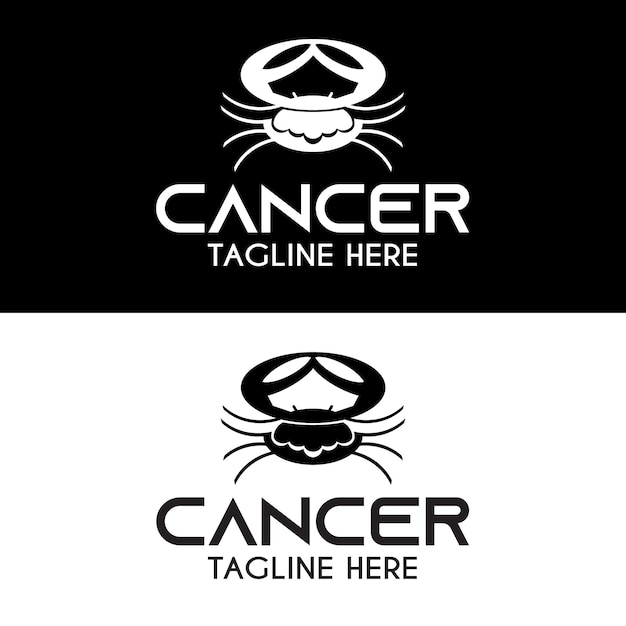 Stylized Cancer Zodiac Symbol with Elegant Logotype | Jiffy Designs