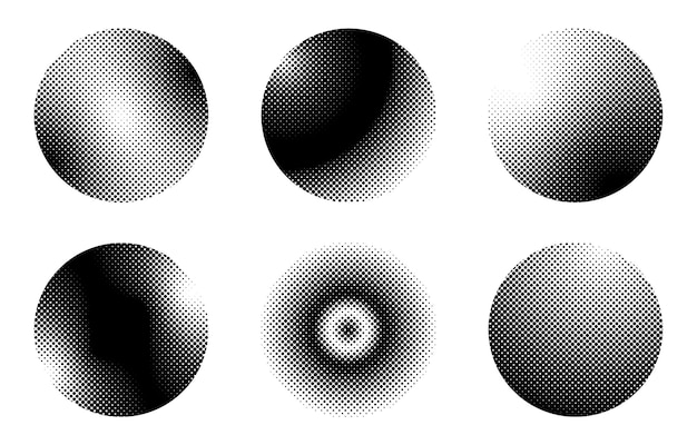 Diverse Collection of Halftone Patterned Spheres | Jiffy Designs