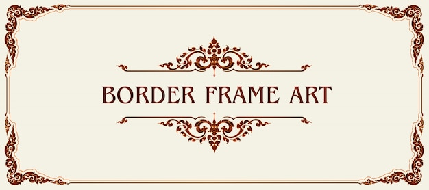 Ornate Victorian-style border frame with floral designs | Jiffy Designs