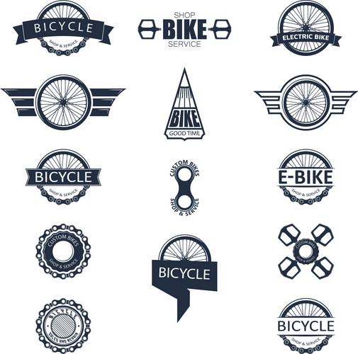 Bike Badge Set Vector. Bike Logo | Jiffy Designs
