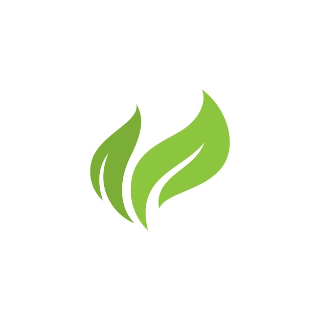 Stylized Green Leaf Icon with Flowing Organic Shapes | Jiffy Designs