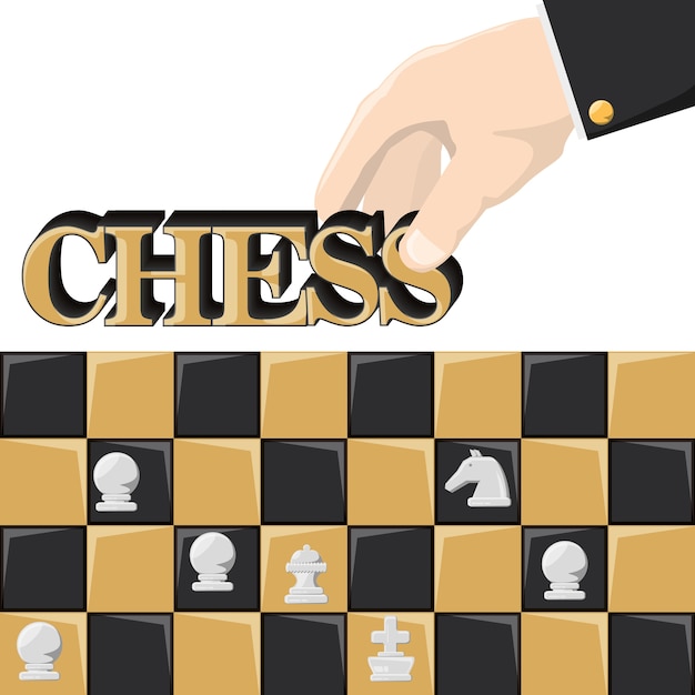Elegant Chess Board with Gilded Lettering and Pieces | Jiffy Designs