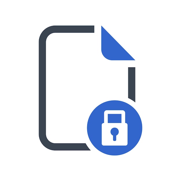Locked Document Icon with Geometric Shapes and Colors | Jiffy Designs