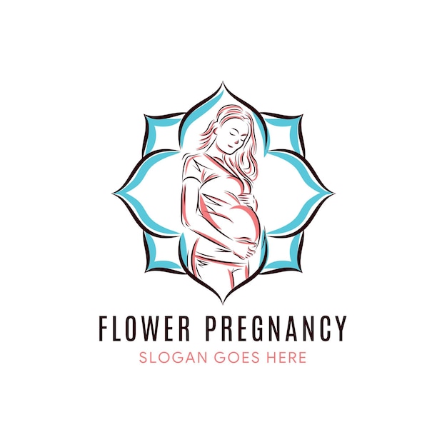 Elegant Floral Silhouette of Expectant Mother | Jiffy Designs