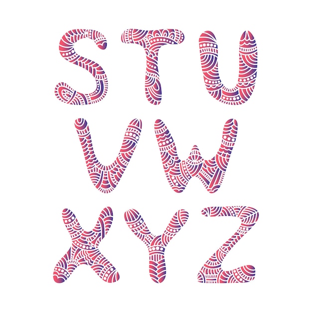 Vibrant Patterned Letters Forming Playful Alphabet Design | Jiffy Designs